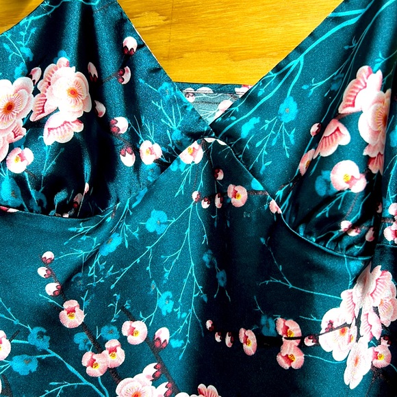 Source Unknown | Intimates & Sleepwear | Jade Green Satin Mini Negligee ...